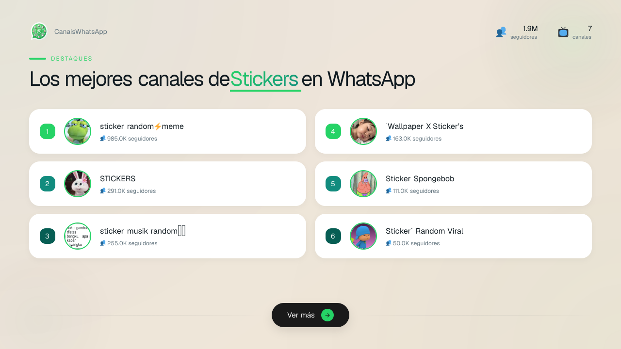 Canales de WhatsApp sobre Stickers | CanaisWhatsApp